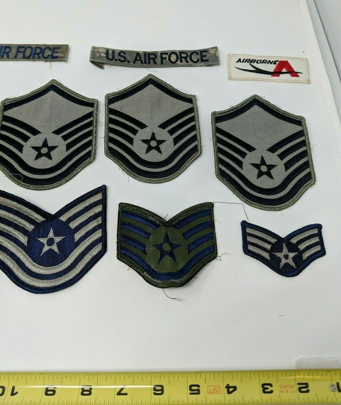 USAF Air Force Stripes Rank Patch Badge Insignia Lot Group mixed Master ...