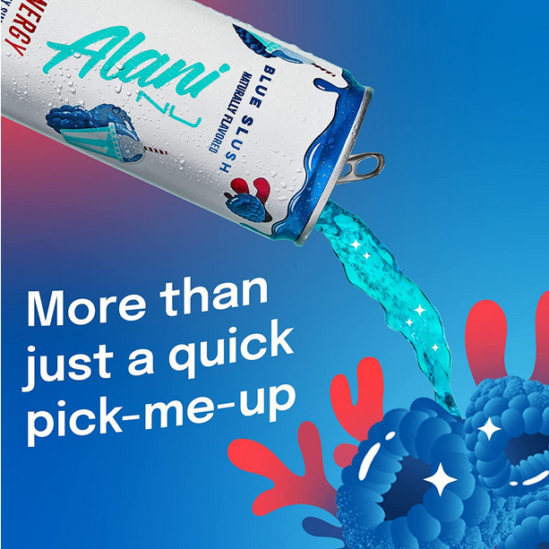 Alani Nu Sugar-Free Energy Drink, Blue Slush, 12 oz Cans (Pack of 12 ...