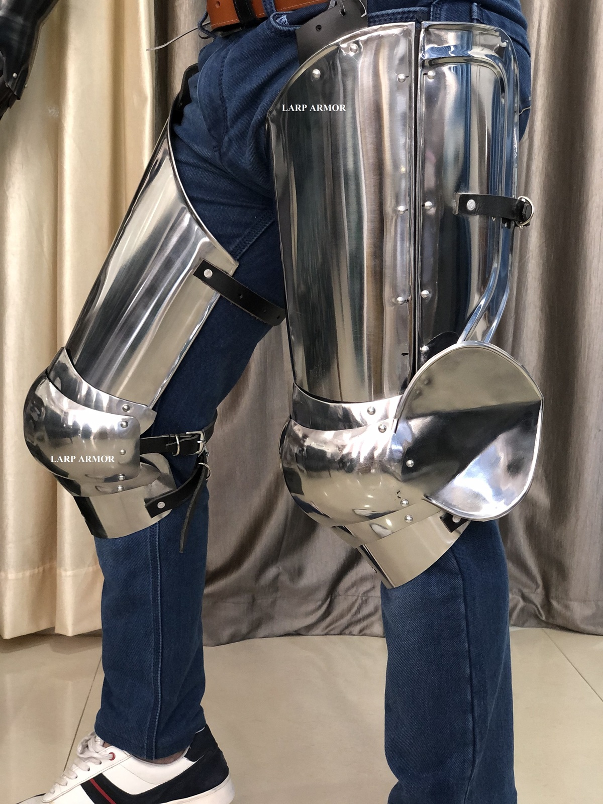 NauticalMart SCA Combat Leg Armor, Plate Legs, Cuisses With Poleyns ...