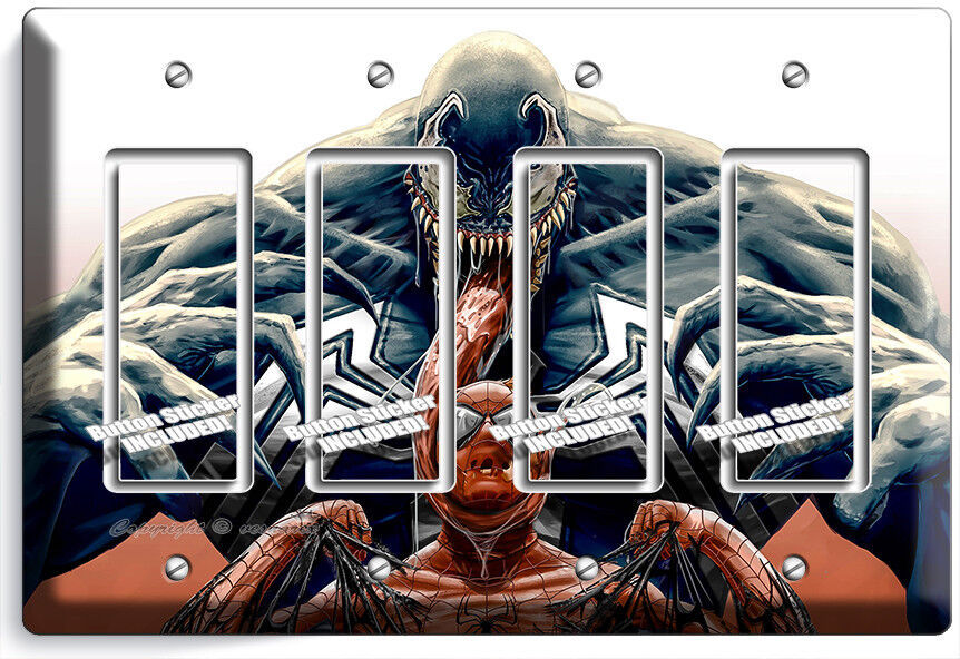 VILLAIN VENOM VS SPIDERMAN COMICS LIGHT SWITCH OUTLET WALL PLATE GAME ...