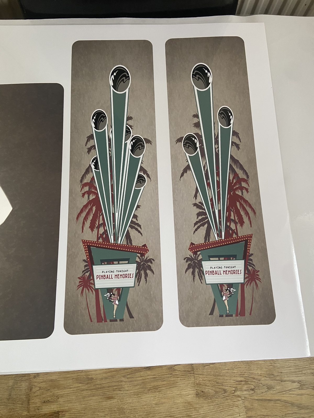 50's Retro Atgames Legends Pinball Design Decal Virtual Pinball Cabinet ...