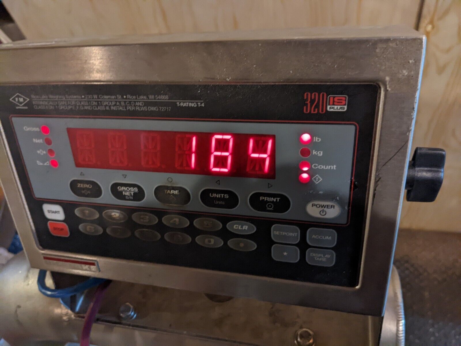 Rice Lake 4X4HP-5K Rough Deck Floor Scale w/ 320IS Plus Indicator ...