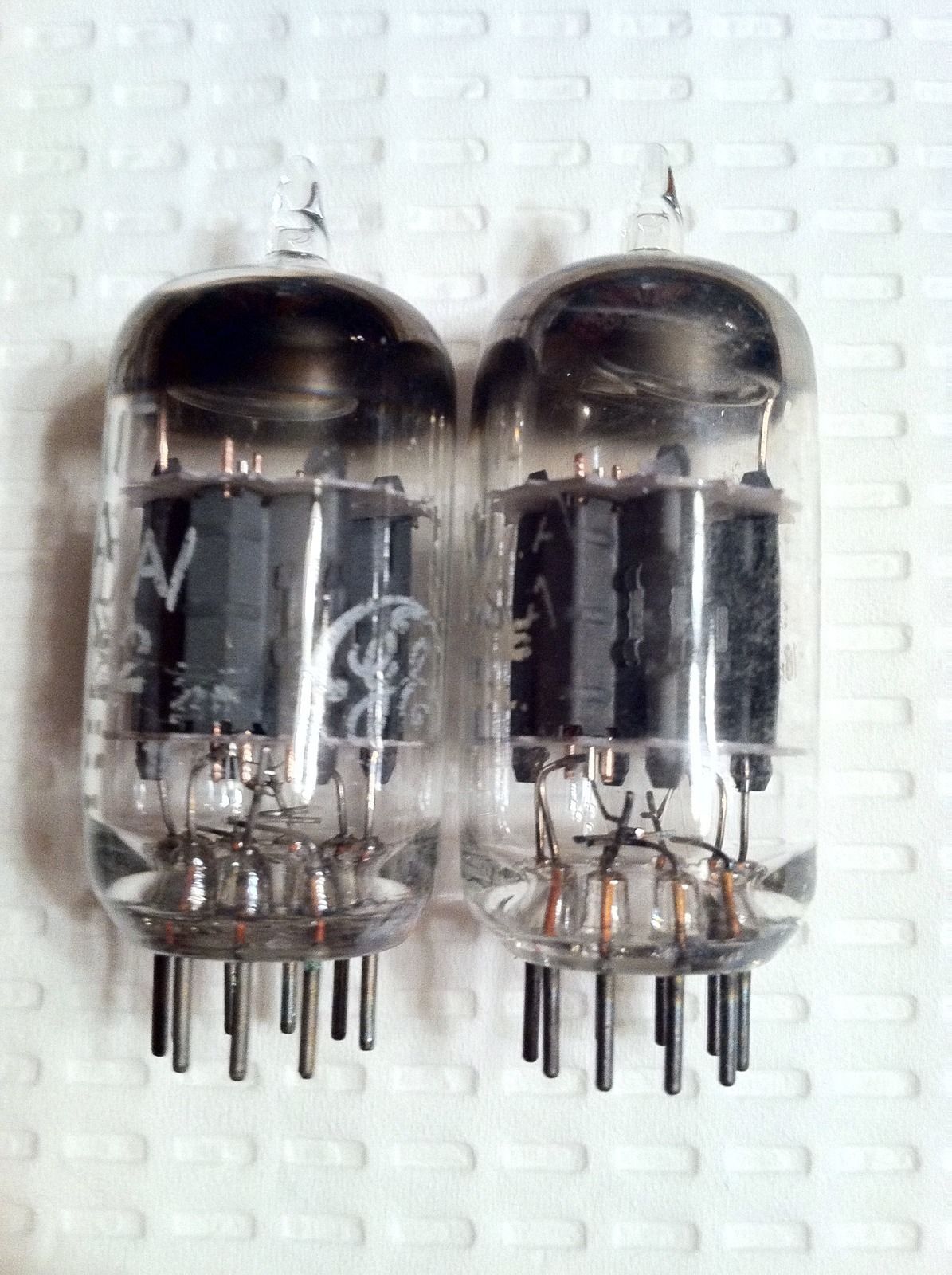 GE 12AU7 ECC82 Audio Stereo Amplifier Tubes - Strong Closely Matched ...