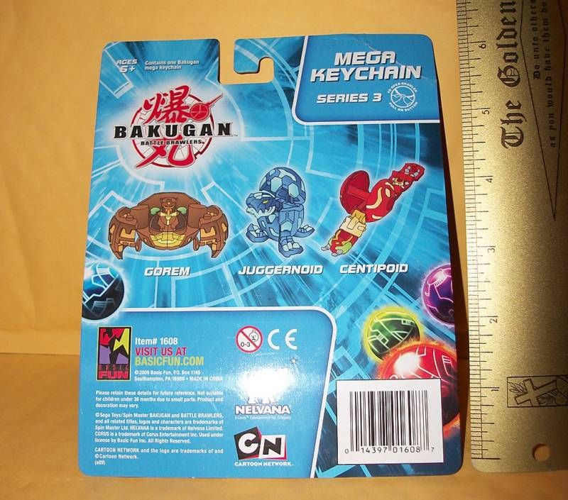 Bakugan Key Chain Toy Battle Brawlers Centipoid Series 3 Mega Keychain ...
