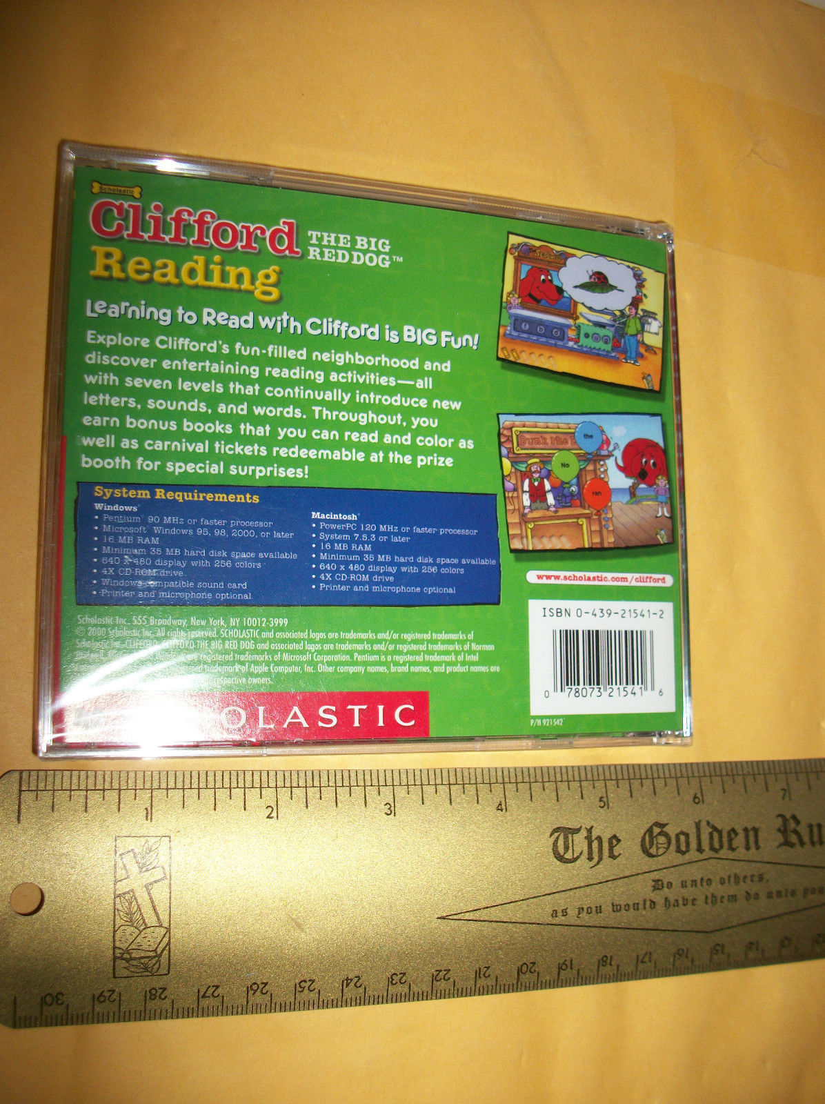 Clifford Big Red Dog CD Rom Scholastic Reading PC Word Phonics ...