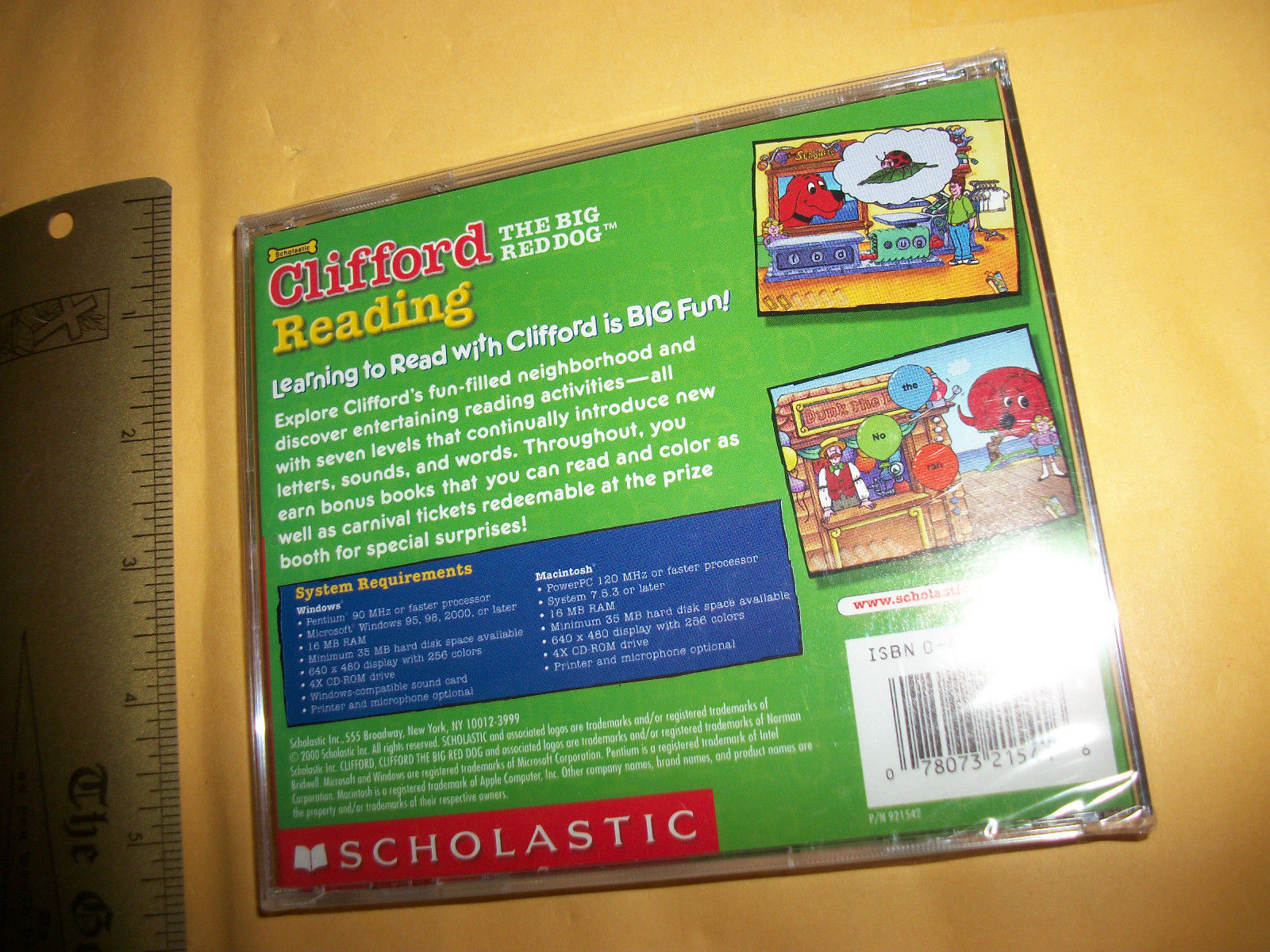 Clifford Big Red Dog CD Rom Scholastic Reading PC Word Phonics ...