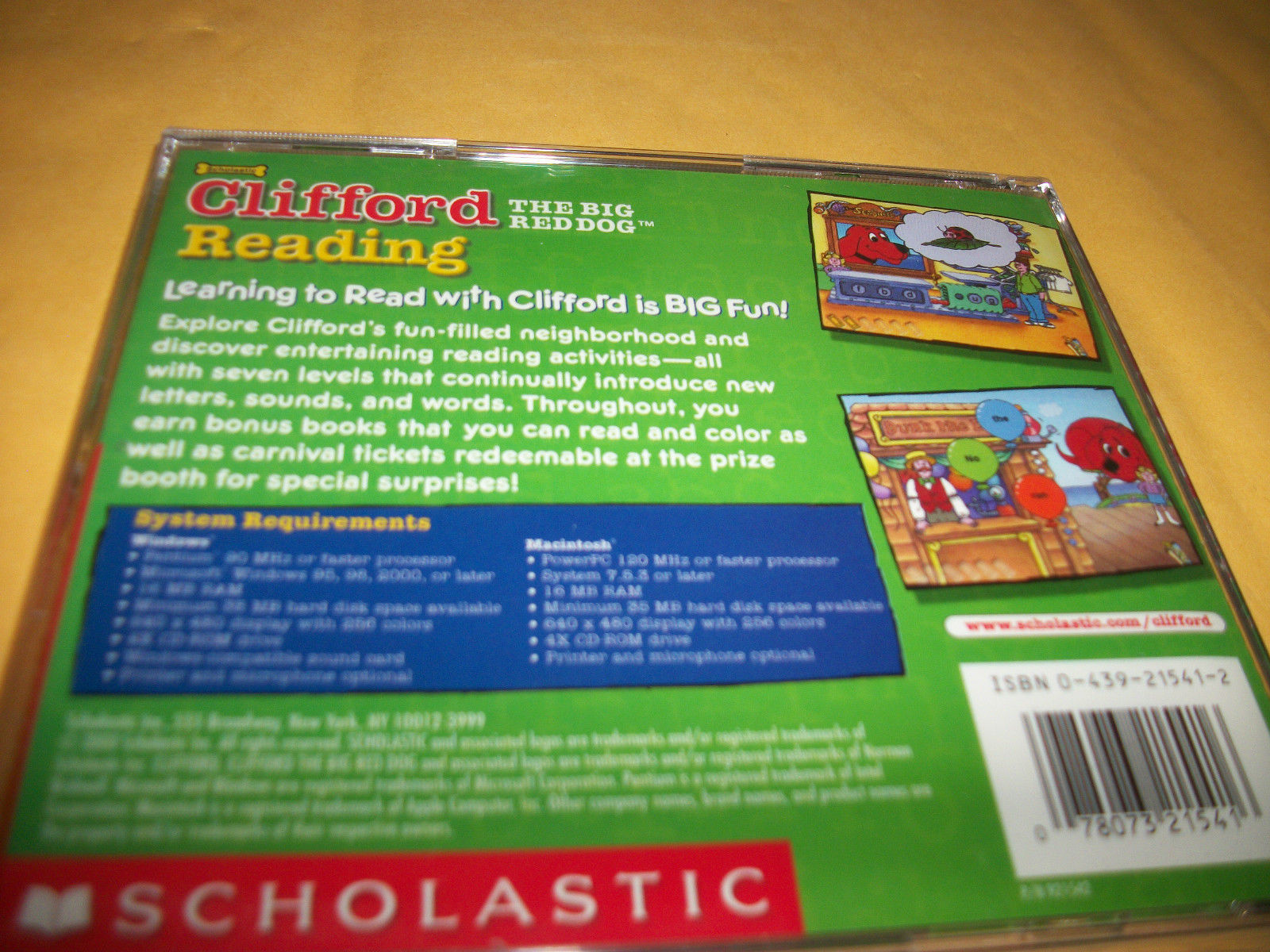 Clifford Big Red Dog CD Rom Scholastic Reading PC Word Phonics ...