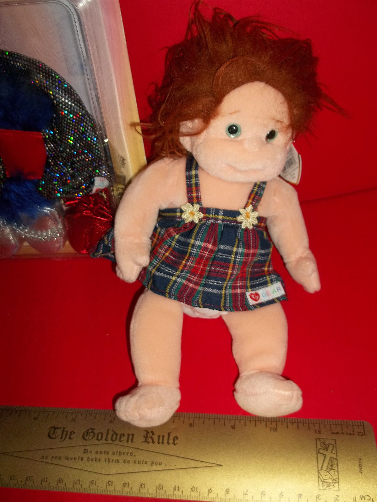 Ty Beanies Doll Set Toy Ginger Cloth Baby Girl Kid 1999 Plus Party Tyme ...