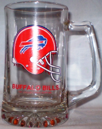 Slim Jim Glass Mug Buffalo Bills 1991 Promo Glasses