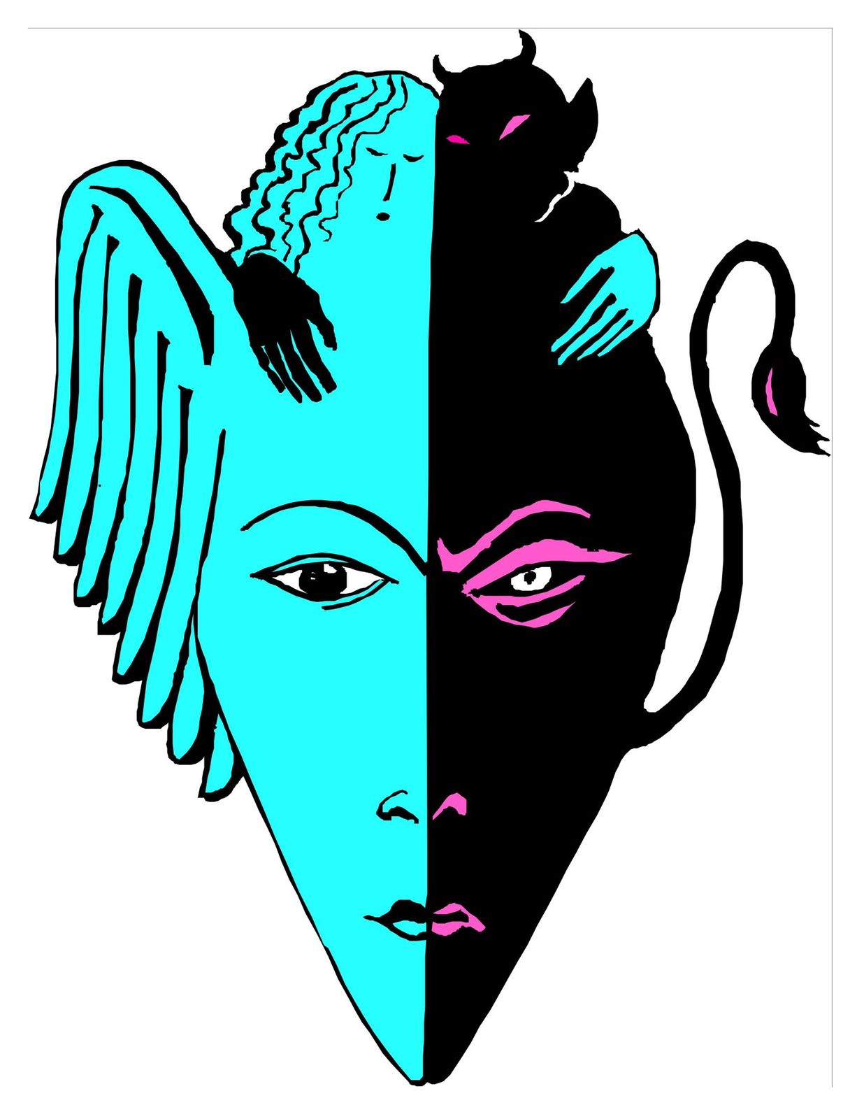 Good vs Evil-Digital Download-ClipArt-ArtClip-Digital Art - Card Making