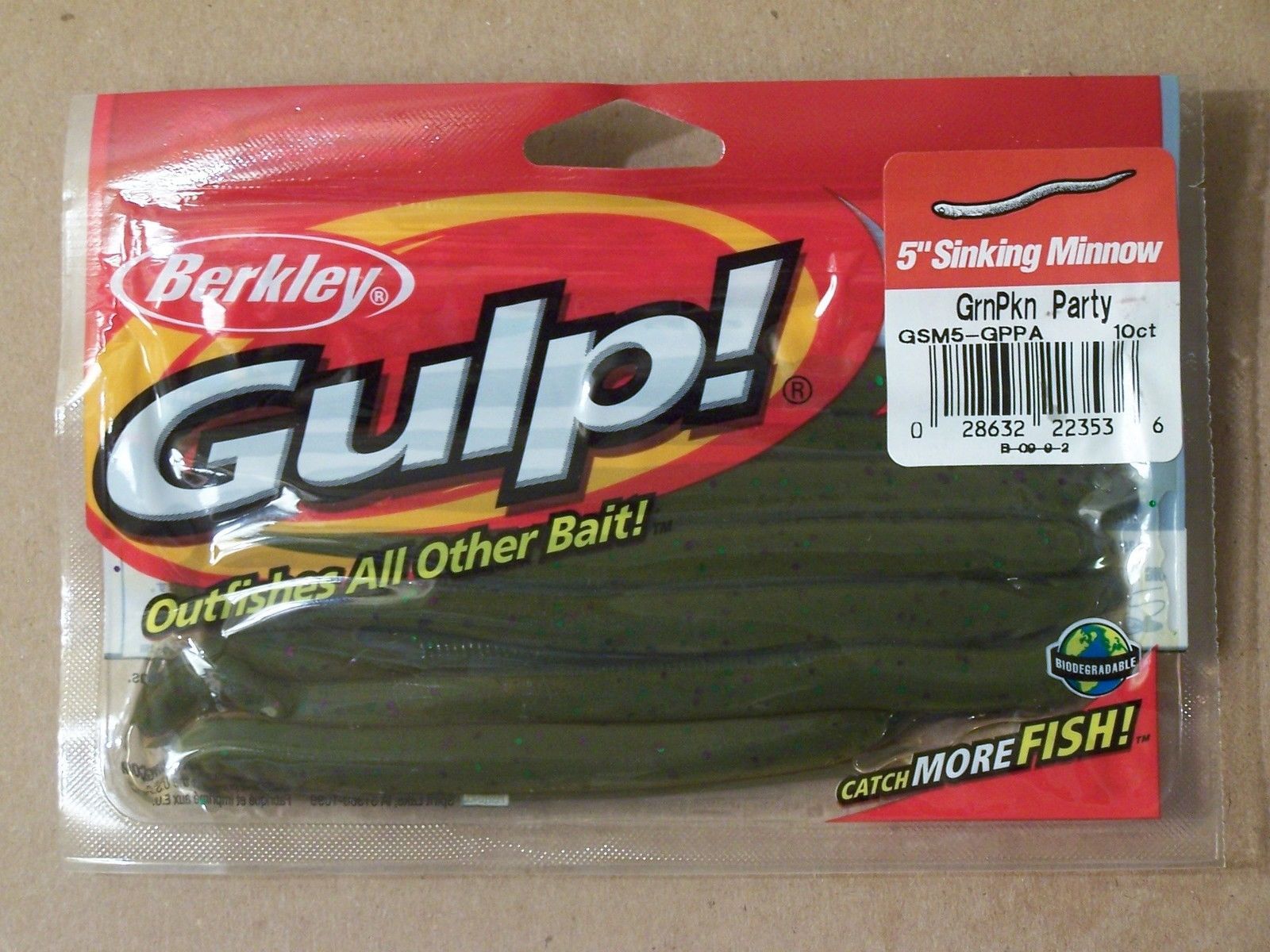 Berkley Gulp 5in Sinking Minnow Bass fishing bait tackle walleye lure ...