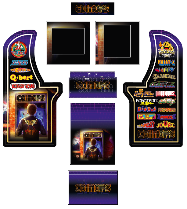 ARCADE1UP, ARCADE 1UP COIN OPS ACADE DESIGN/Arcade Cabinet GRAPHICS ...