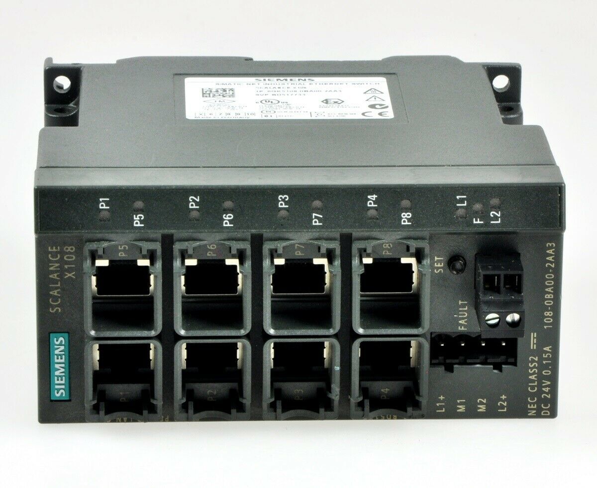 6GK5108-0BA00-2AA3 SCALANCE X108 ETHERNET SWITCH / YM 3233 - PLC ...