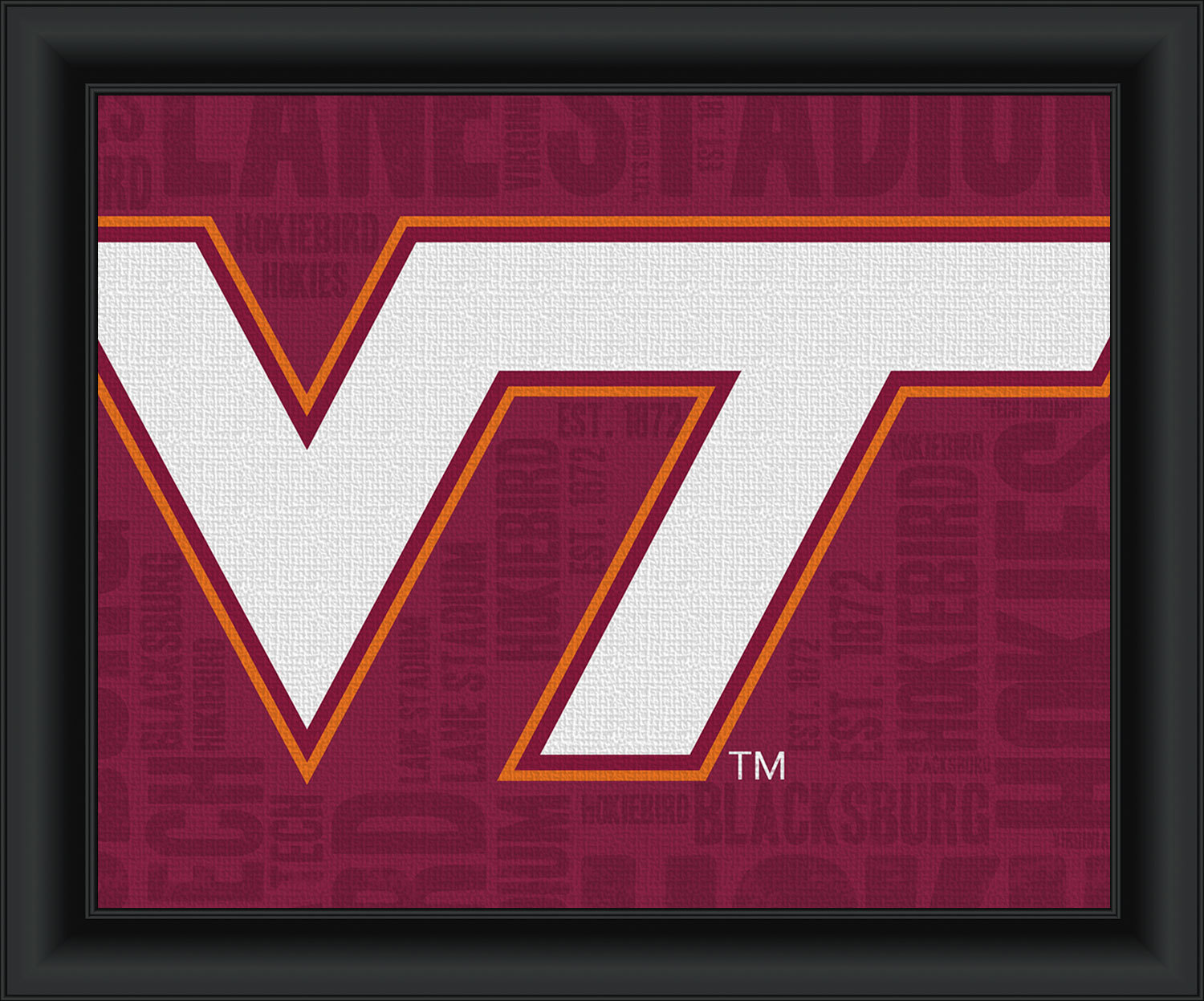 Virginia Tech University "College Logo Plus Word Clouds" - 15 x 18 ...