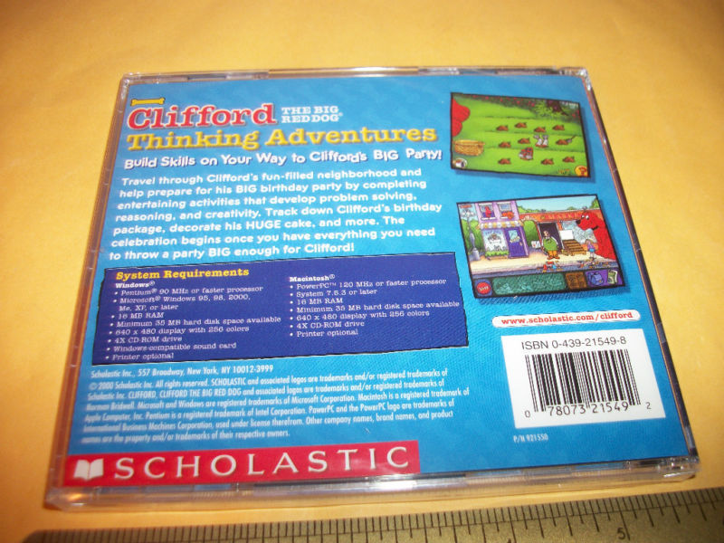 Clifford Big Red Dog CD Rom Scholastic and 50 similar items