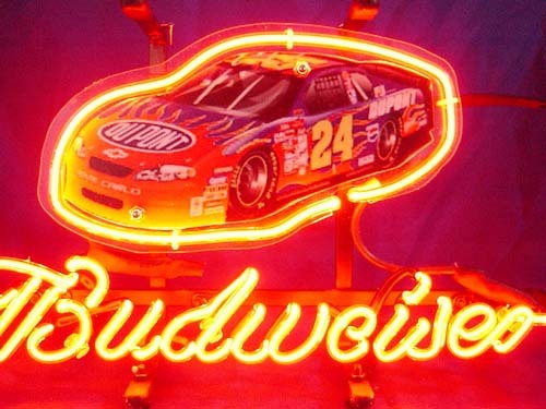 Nascar 24 Budweiser Neon Light Sign 13" x 8" - Other Collectible Lighting
