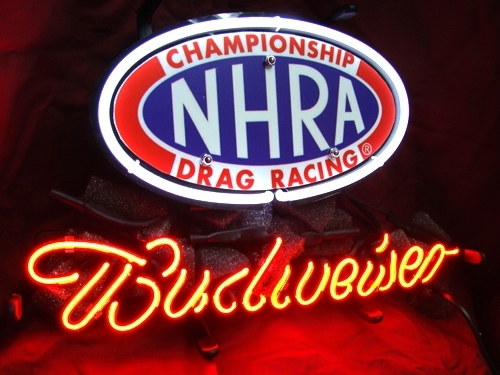 NHRA Drag Racing Championship Budweiser Neon Light Sign 13" x 8 ...