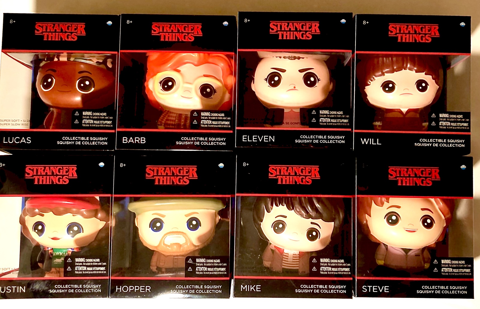 2020 Stranger Things Squishy’s 6” Figures Complete Set of 8 Factory ...