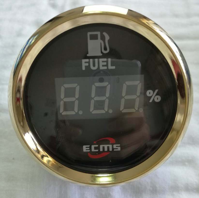 Marine Boat Digital Fuel Tank Level Gauge 0-190ohms 9-32V 52mm 2” 316L ...