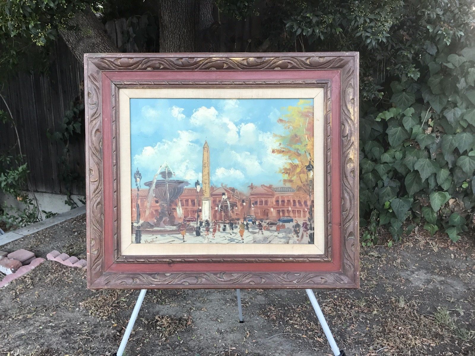 RJ TILLEY Original Vintage Mid Century Modern Landscape Oil on Board ...