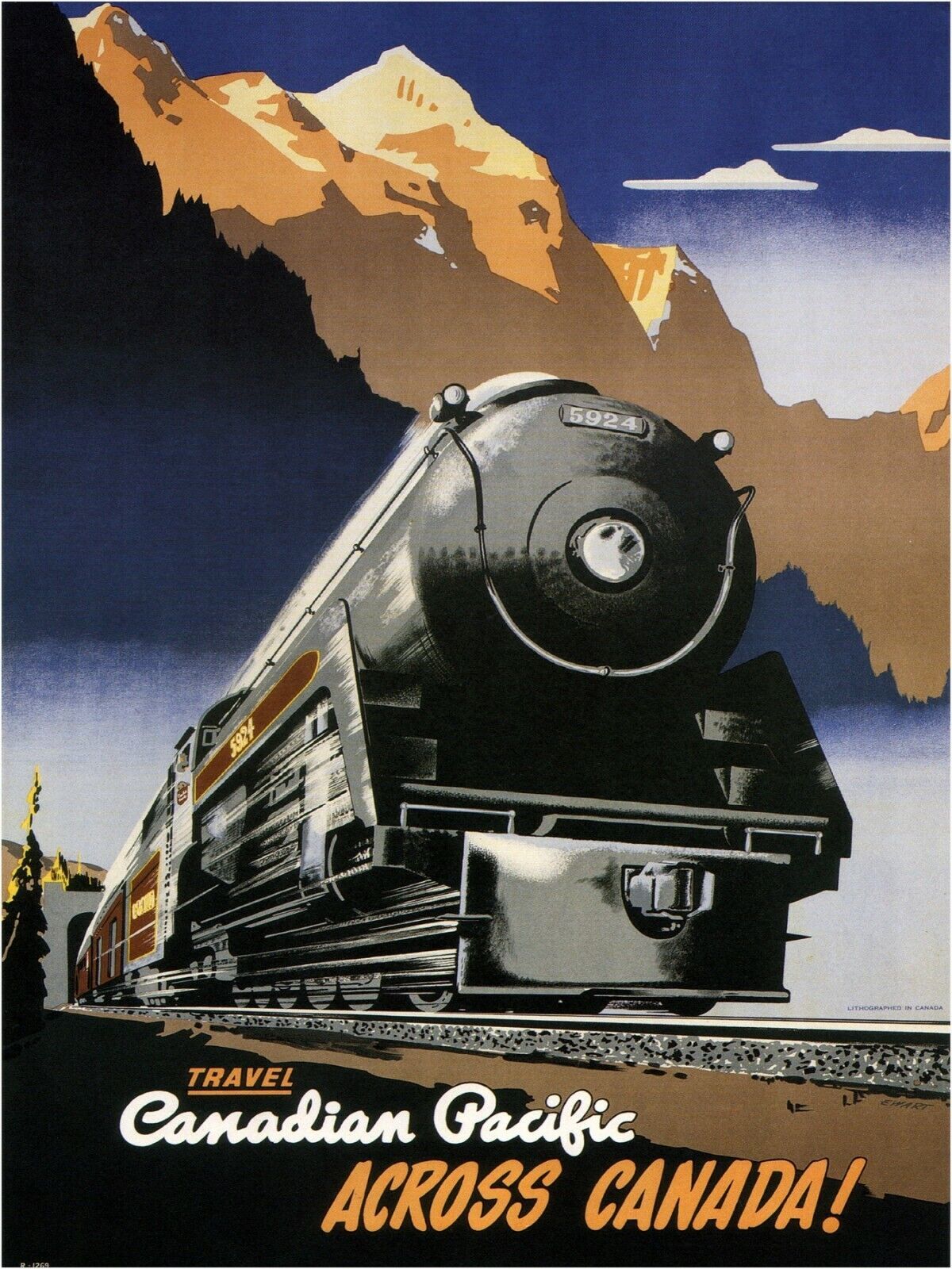 4071.Canada Pacific train.Travel railroad POSTER.Home School Office art ...