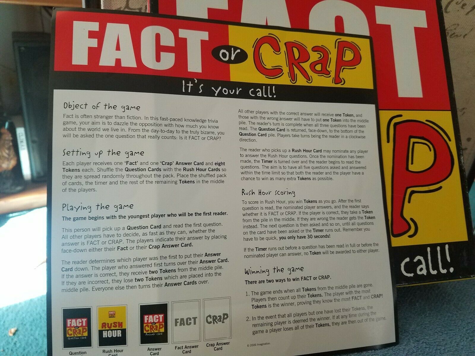 Fact Or Crap It's Your Call Board Game Imagination Family Fun Team ...
