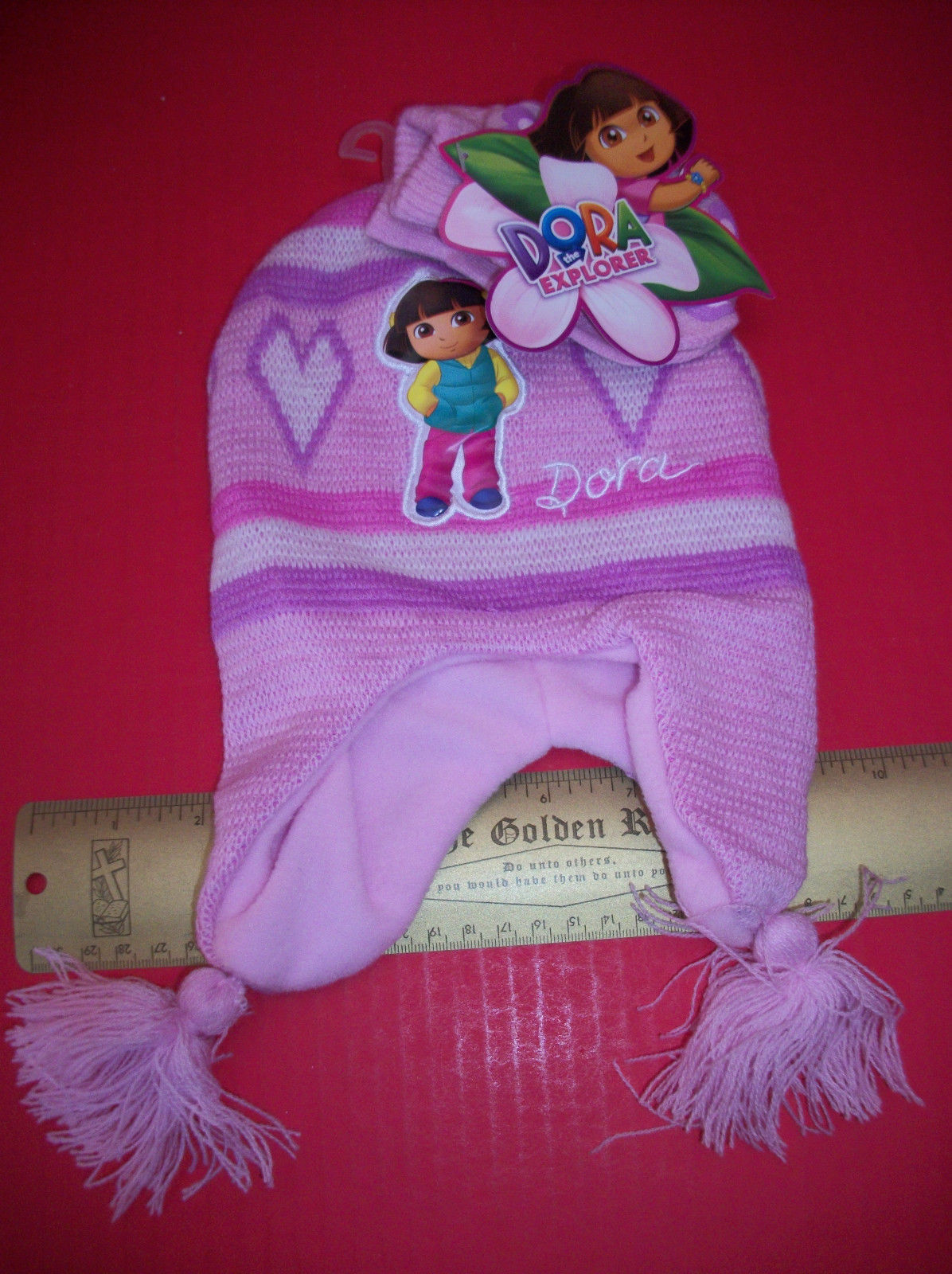 Dora The Explorer Baby Clothes Nick Toddler Girl Hat Set Mitten Trapper ...