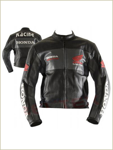 Custom Handmade Motorcycle Leather Jacket for Honda in Black Color ...