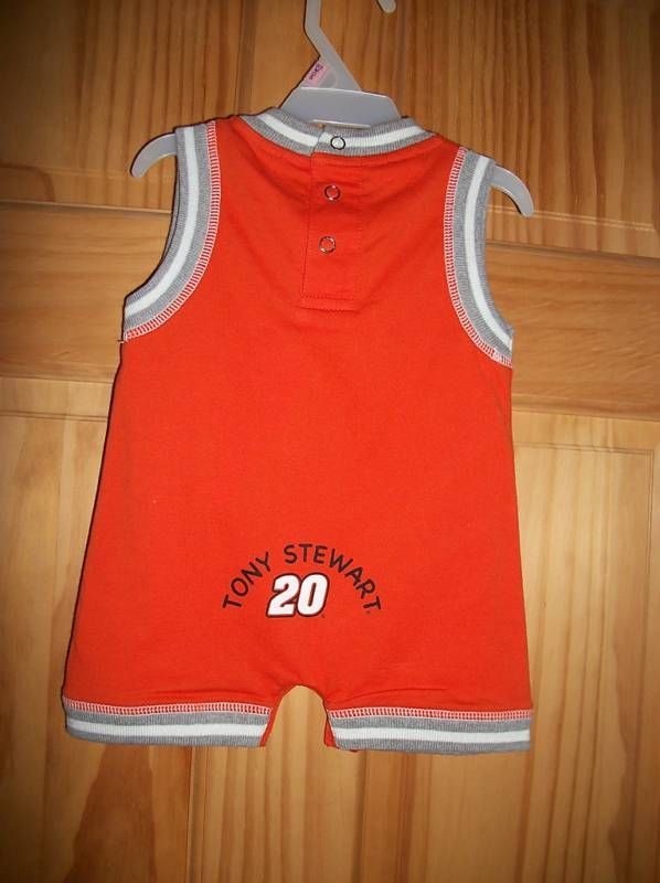Racing Nascar Baby Clothes 0M-3M Tony Stewart Orange Shortall #20 Car ...