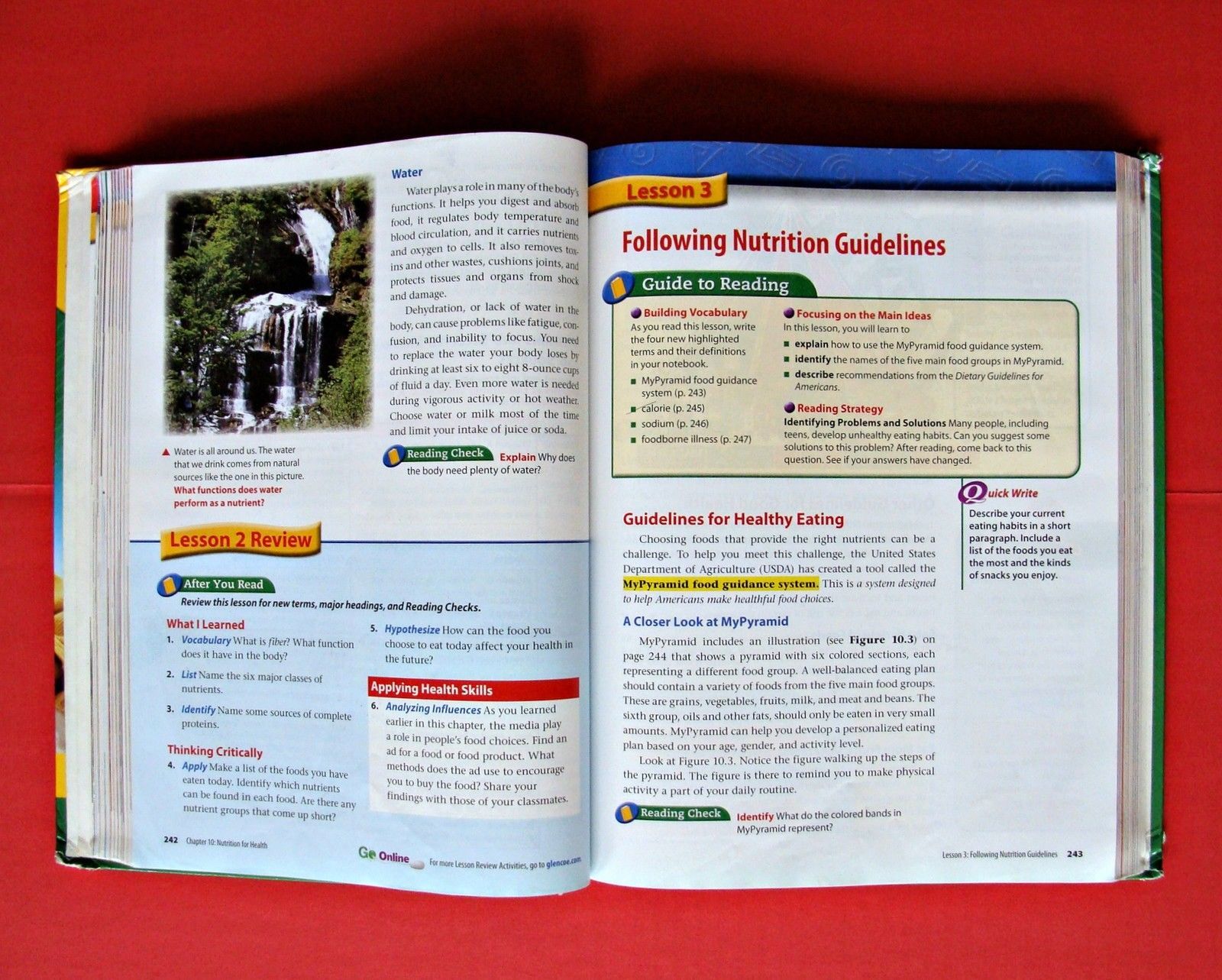 Glencoe Teen Health Course 3 Middle School Textbook Book 7 8 Grade 