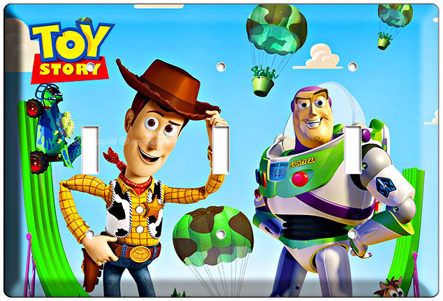 NEW DISNEY TOY STORY 3 WOODY BUZZ LIGHTYEAR TRIPLE LIGHT SWITCH PLATE ...