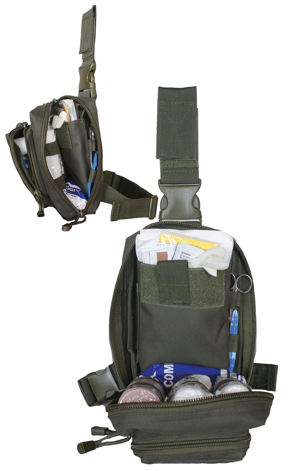 Tactical IFAK EMT EMS Drop Leg First Responder MOLLE System Pouch OD ...