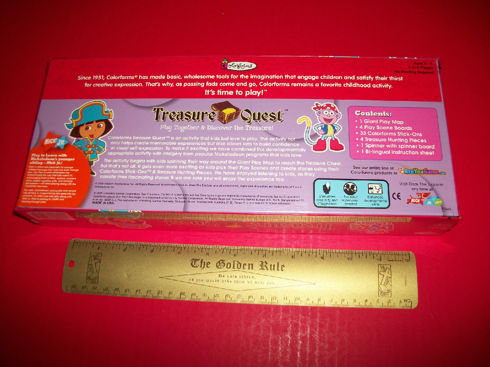 Dora The Explorer Game Set Nick Colorforms Treasure Quest Play Toy ...
