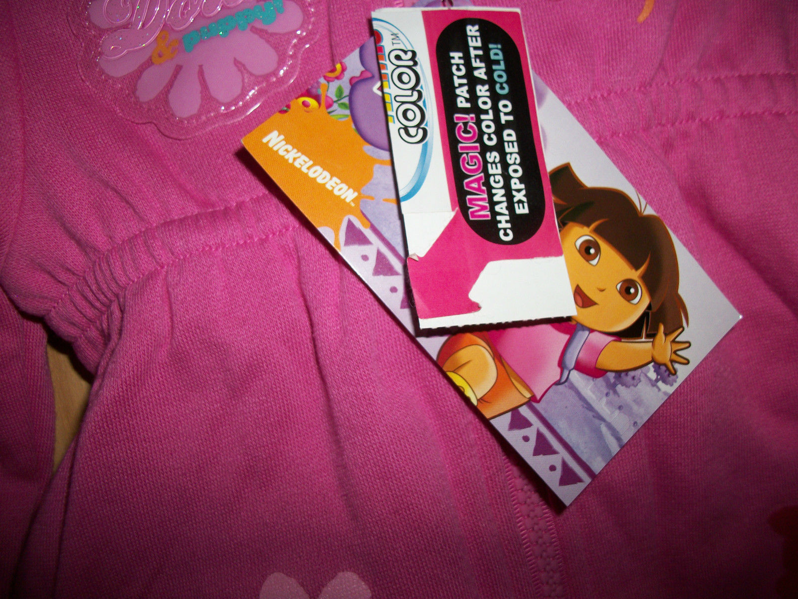 Dora The Explorer Baby Clothes 12M Nickelodeon Hoodie Pink Color Change ...