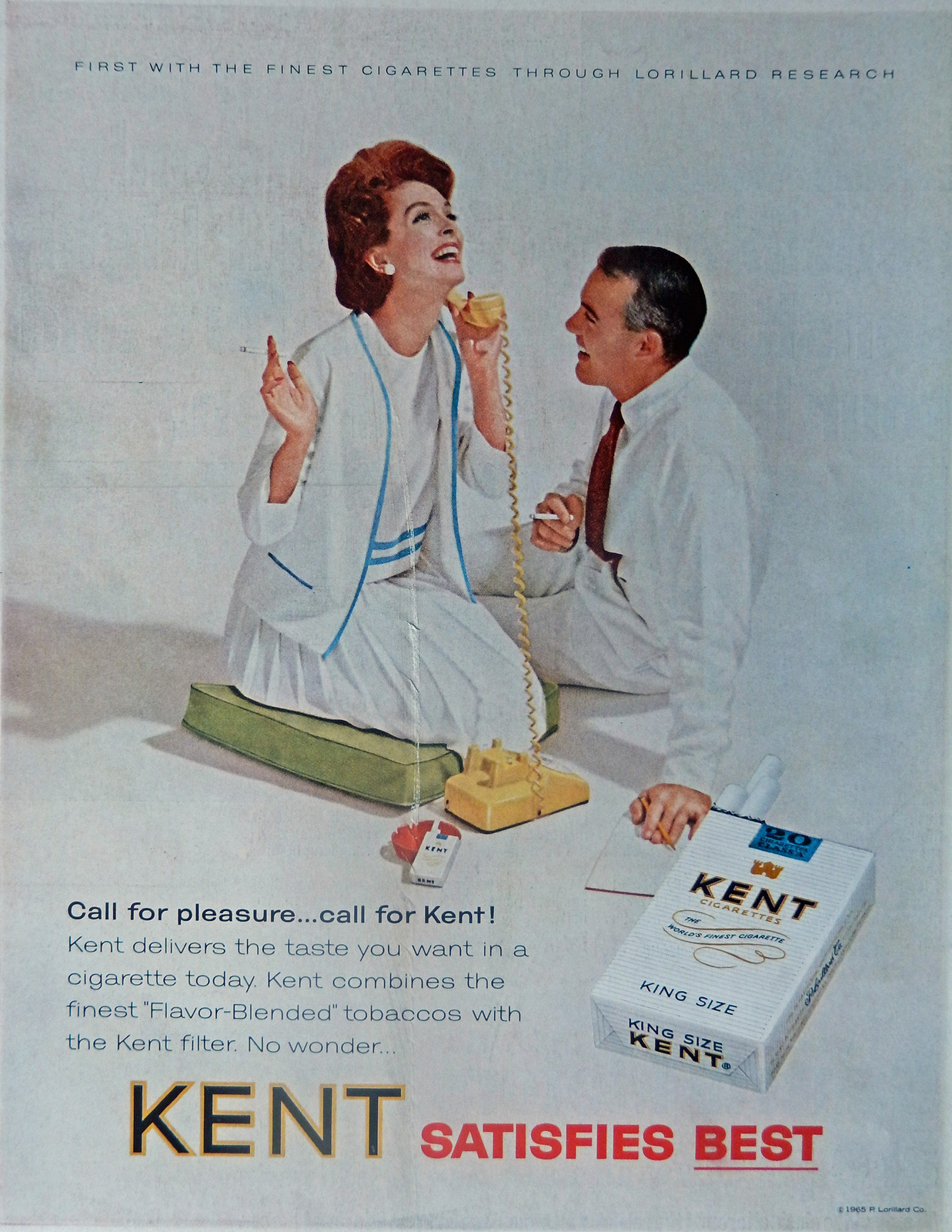 Kent Cigarettes, Vintage Print Ad. - Art Prints