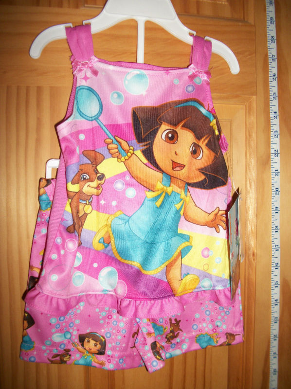 Dora the Explorer Baby Clothes 18M Infant Sleepwear Set PJ Pink Puppy ...