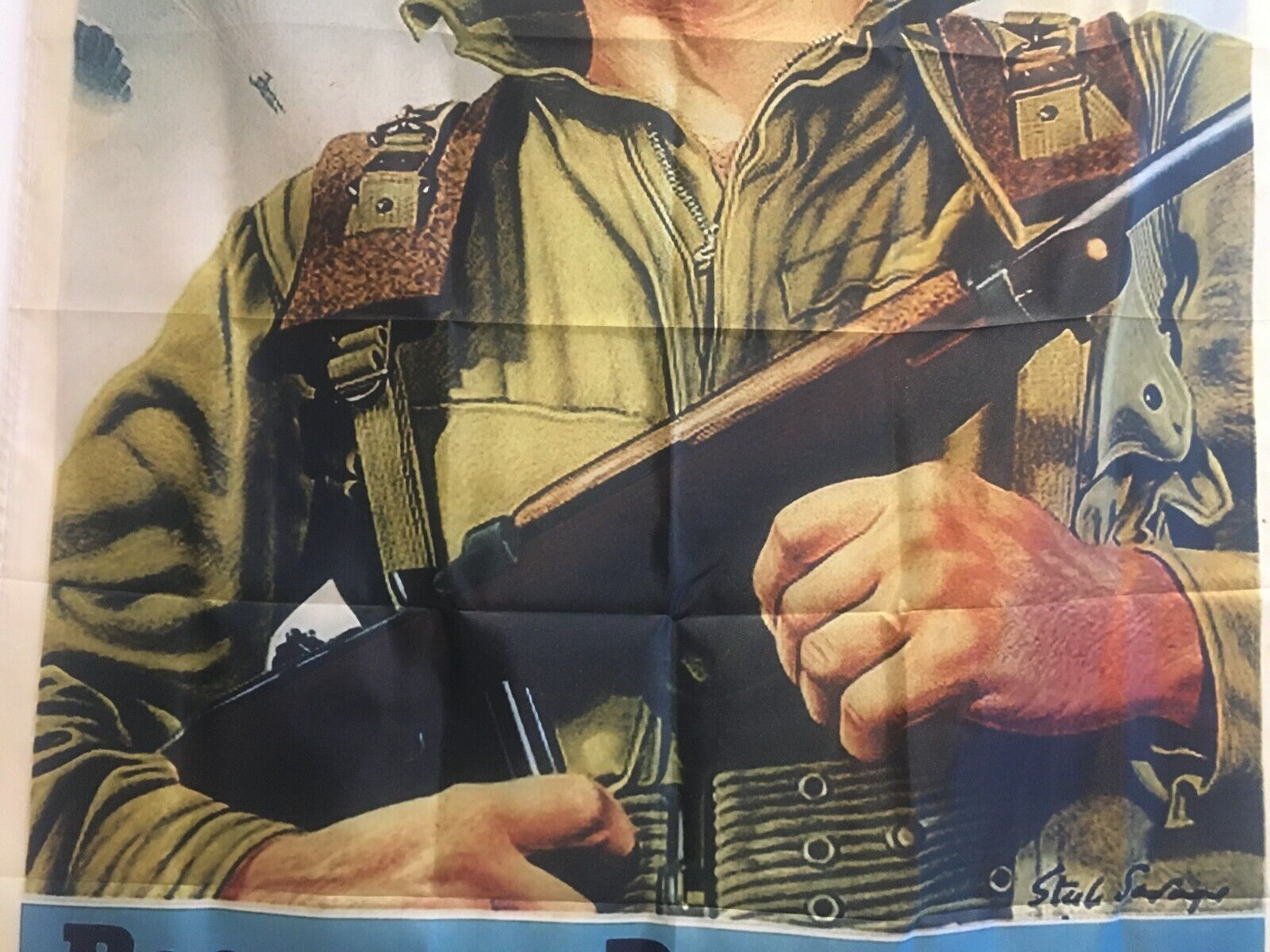 BECOME A PARATROOPER ARMY 1940s WW2 Recruitment Poster Flag Wall ...