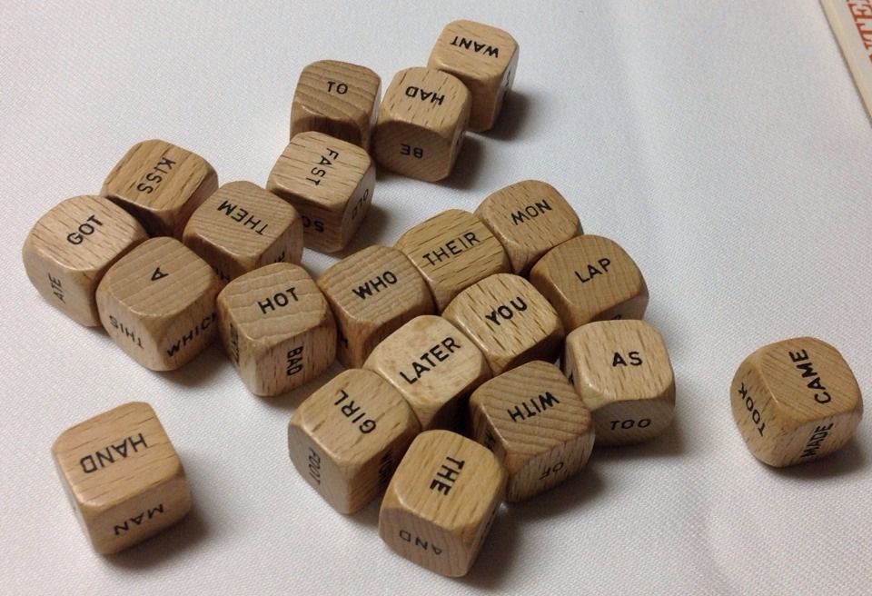 Scrabble Sentence Cube Game -Vintage 1971 - and 41 similar items