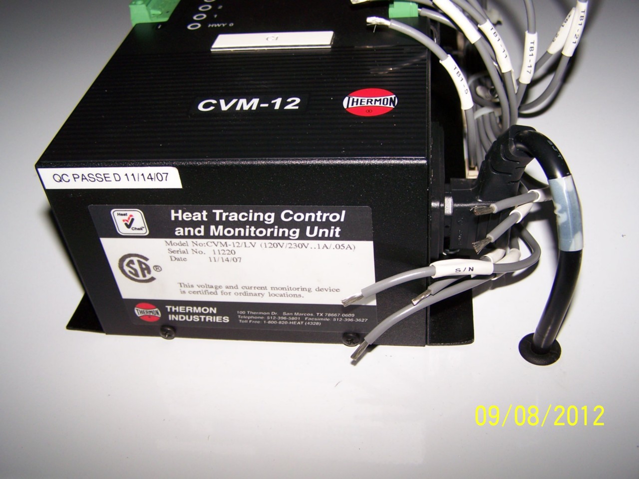 Thermon Cvm 12 Lv Electric Heat Tracing Power Distribution And Monitoring