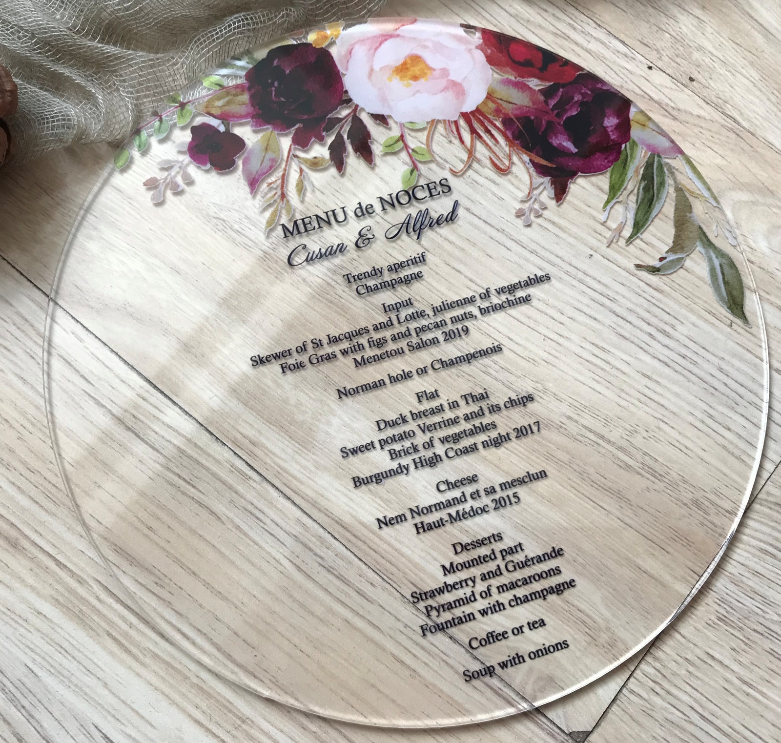 10pcs Round Acrylic Wedding Invitaitons,Custom Invitation Cards ...