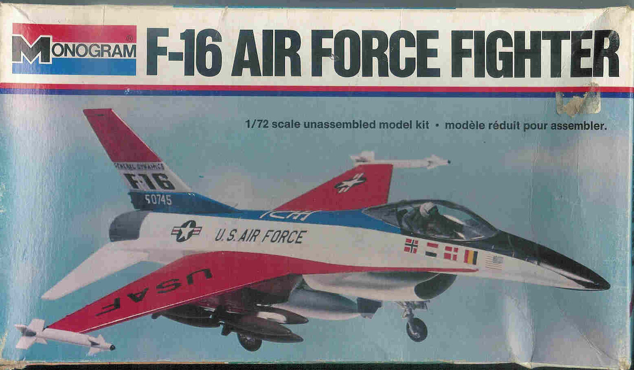 Model Plane Kit F-16 Air Force Fighter - Aircraft