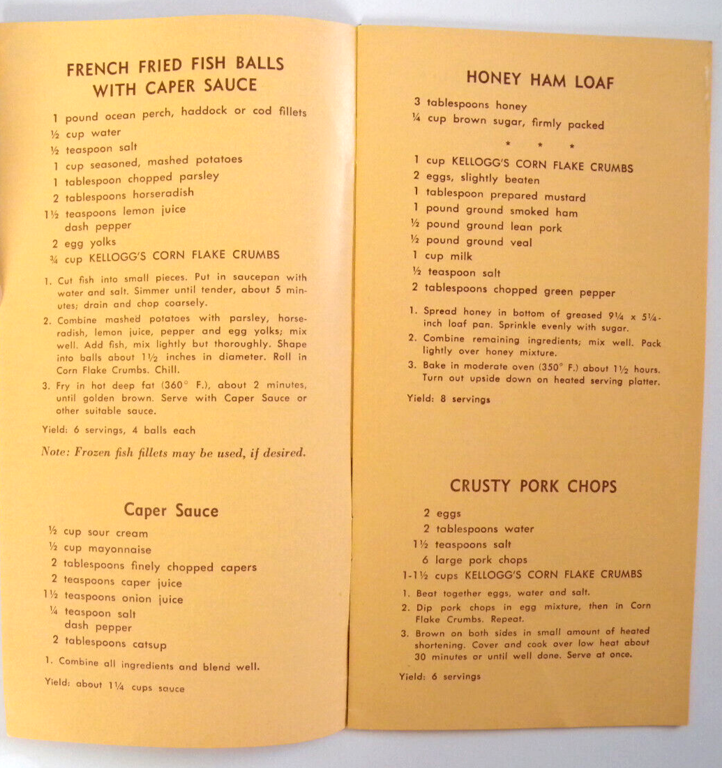 Kelloggs Corn Flakes Cereal Recipe Coll. & K. Kelloggs Corn Flake Crumb ...