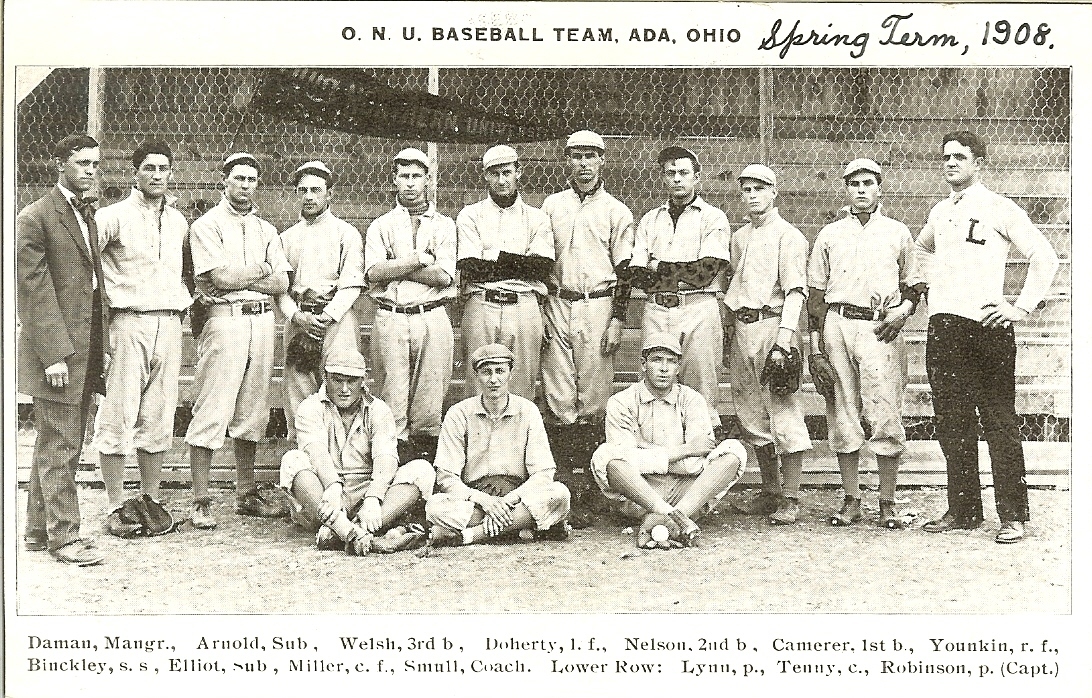 1908 Ohio Northern University ada ohio baseball team postcard players ... 1908 Ohio Northern University ada ohio baseball team postcard players ...