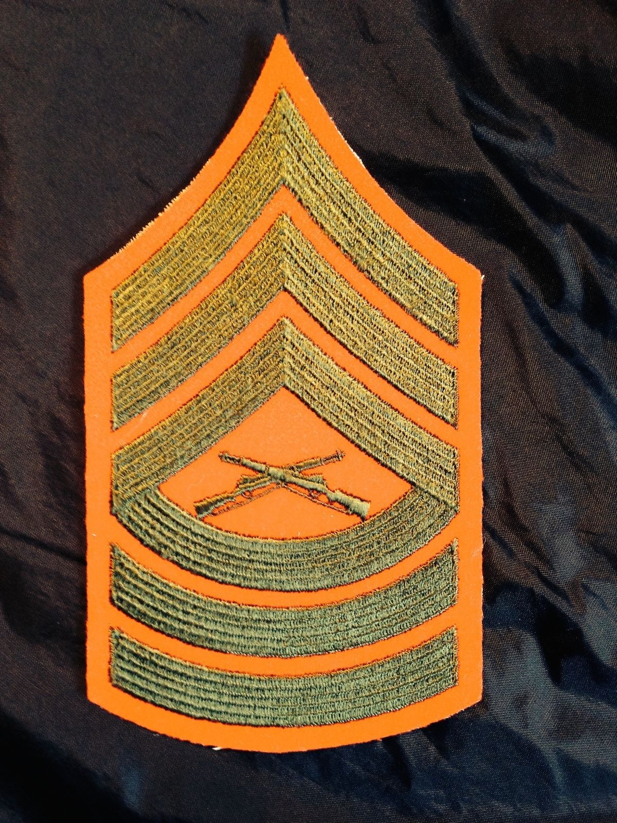USMC Marine Corps patch shoulder rank Master Sergeant Crossed Rifles ...