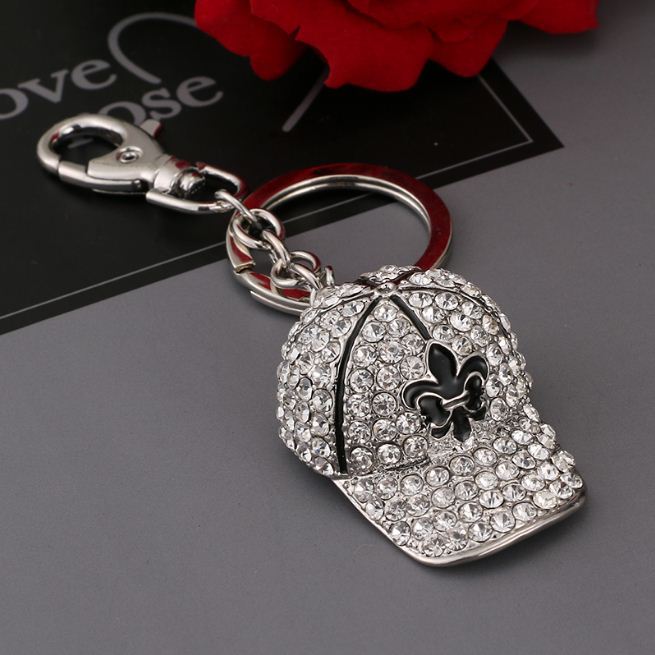 [Keychain] Rhinestone Sport Cap Summer Hat Bag Keychain for Woman ...