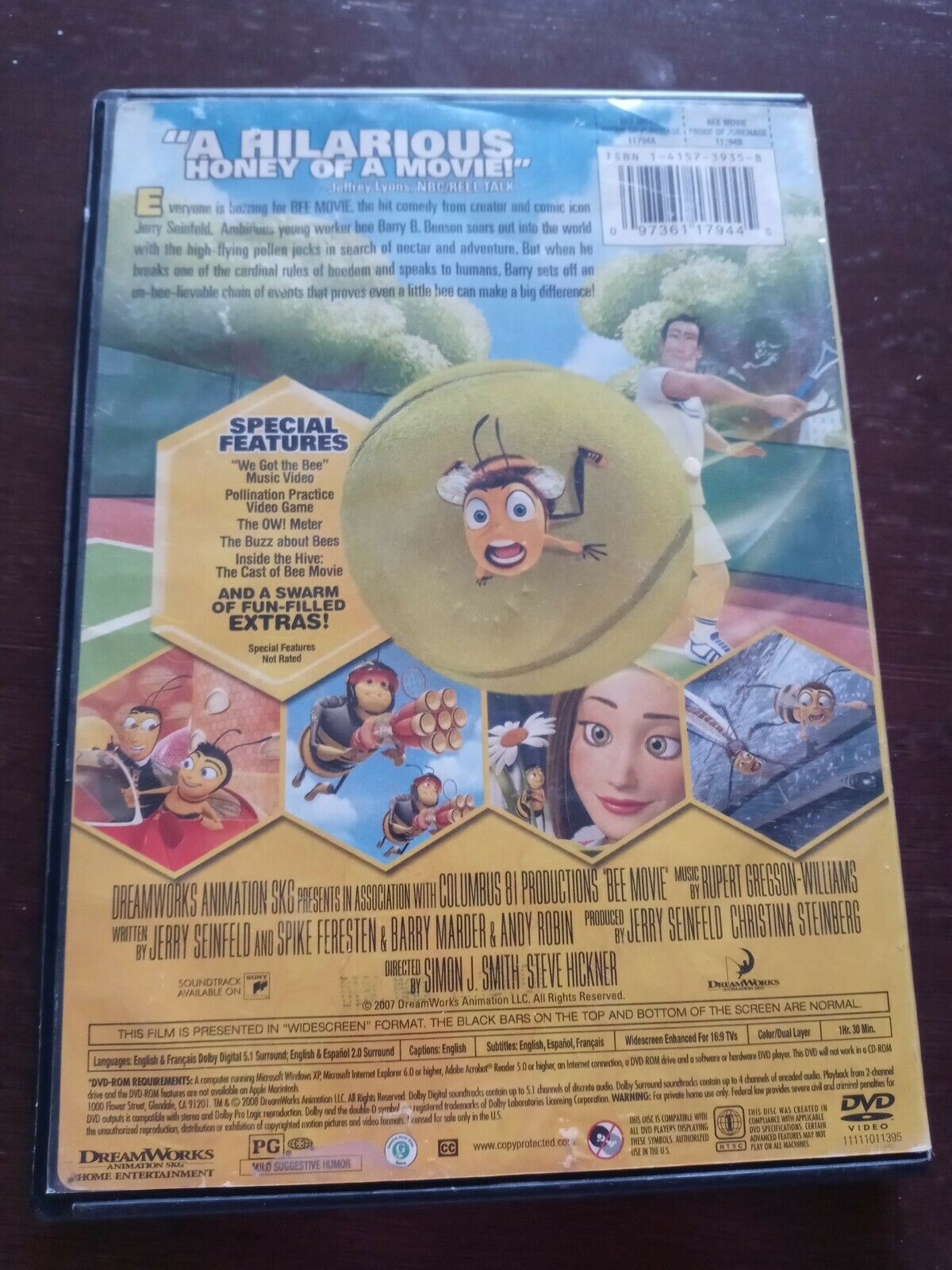 Bee Movie (Widescreen Edition) - DVD Jerry Seinfeld - VERY GOOD - DVDs ...