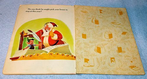 Vintage Little Golden Book Santa's Toy Shop 1950 "A" Printing - Books