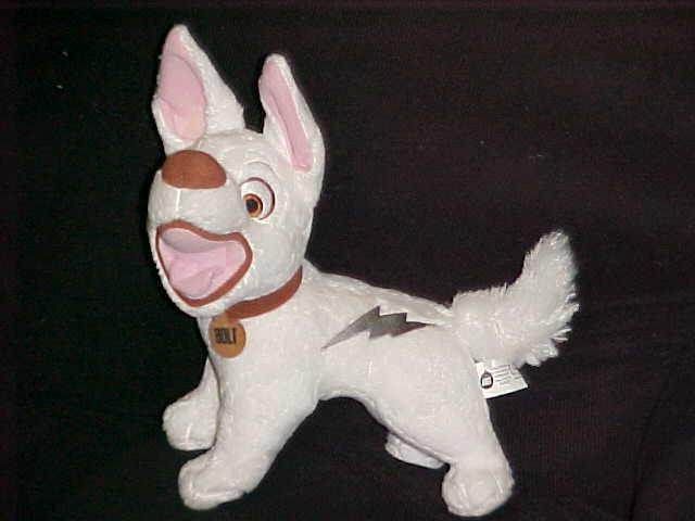 12" Talking Bolt Plush Stuffed Dog From Disney Movie Bolt Works Very ...