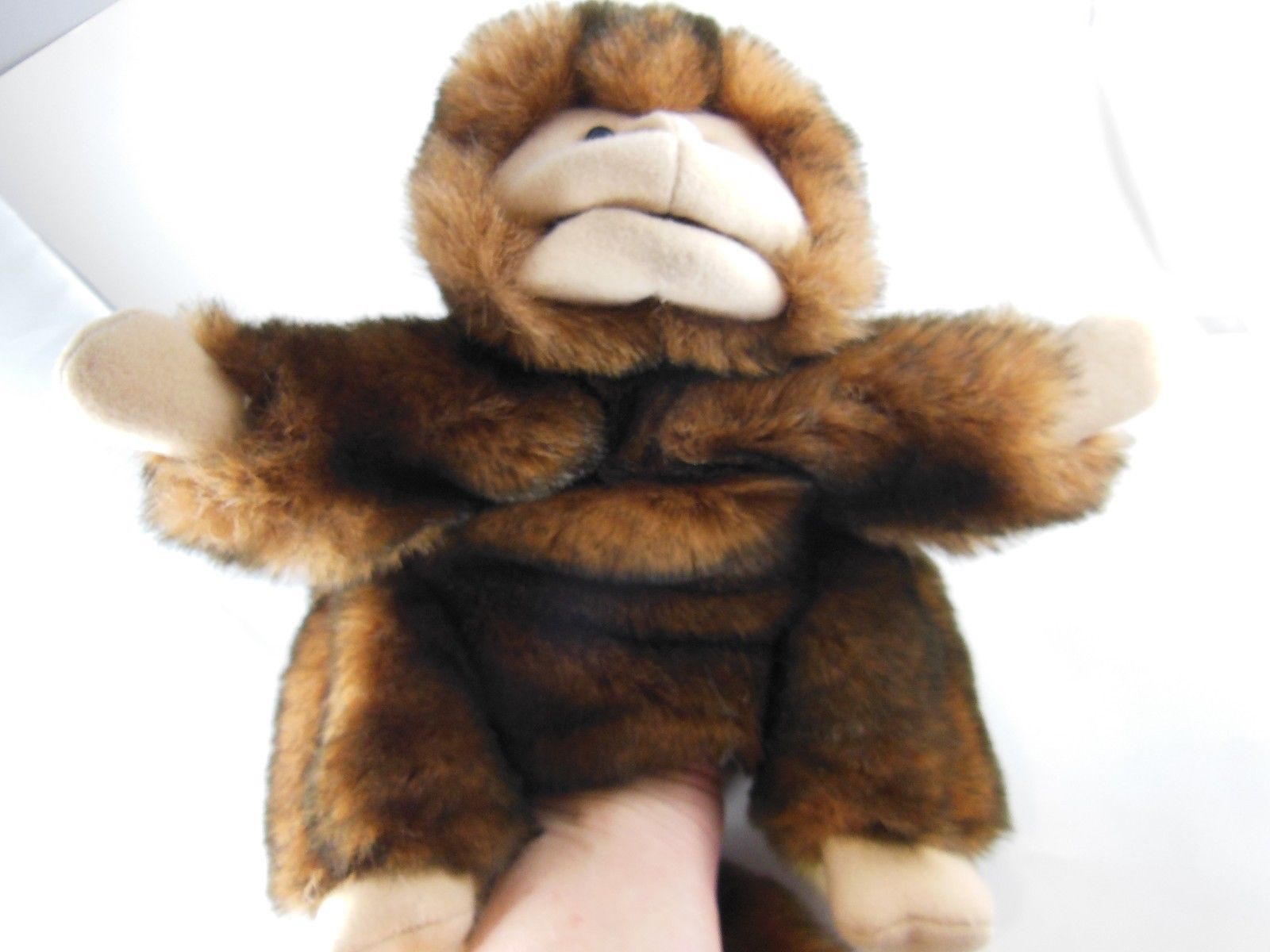 Folkmanis Monkey Hand Puppet 10"+ 14" Very Thick Tail Excellent ...