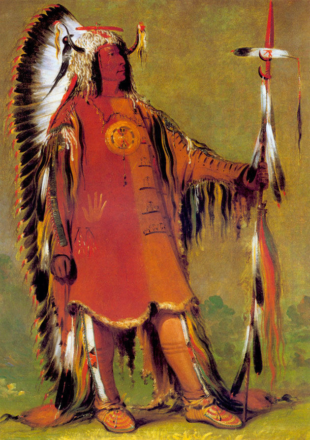 Four Bears Indian Chief of the Mandan 22x30 George Catlin Native ...